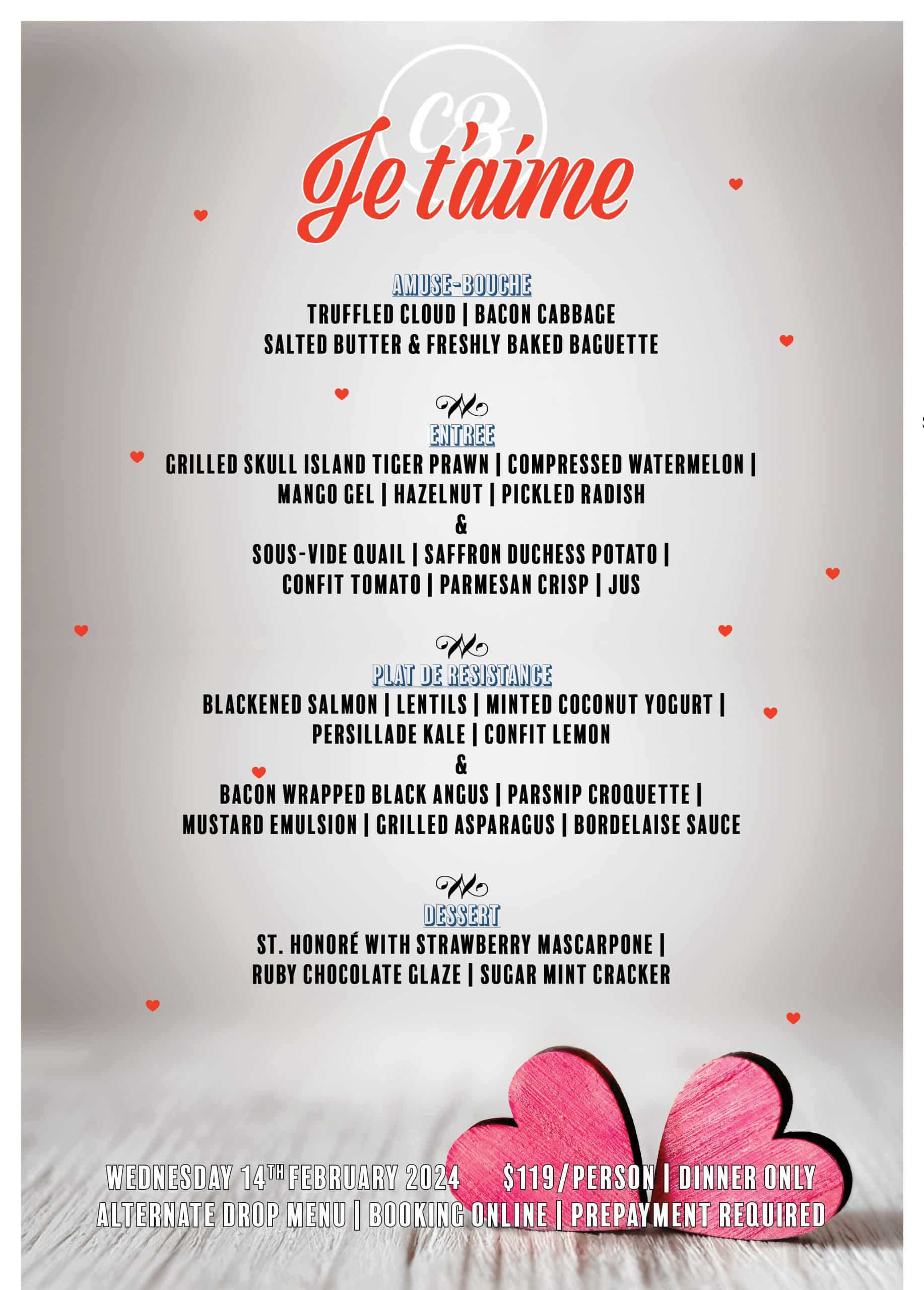Menu | C'est Bon | Cairns Best French Restaurant